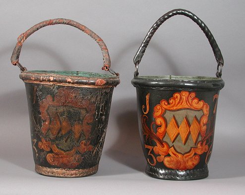 Leather Fire Buckets: 1736 Original & Reproduction