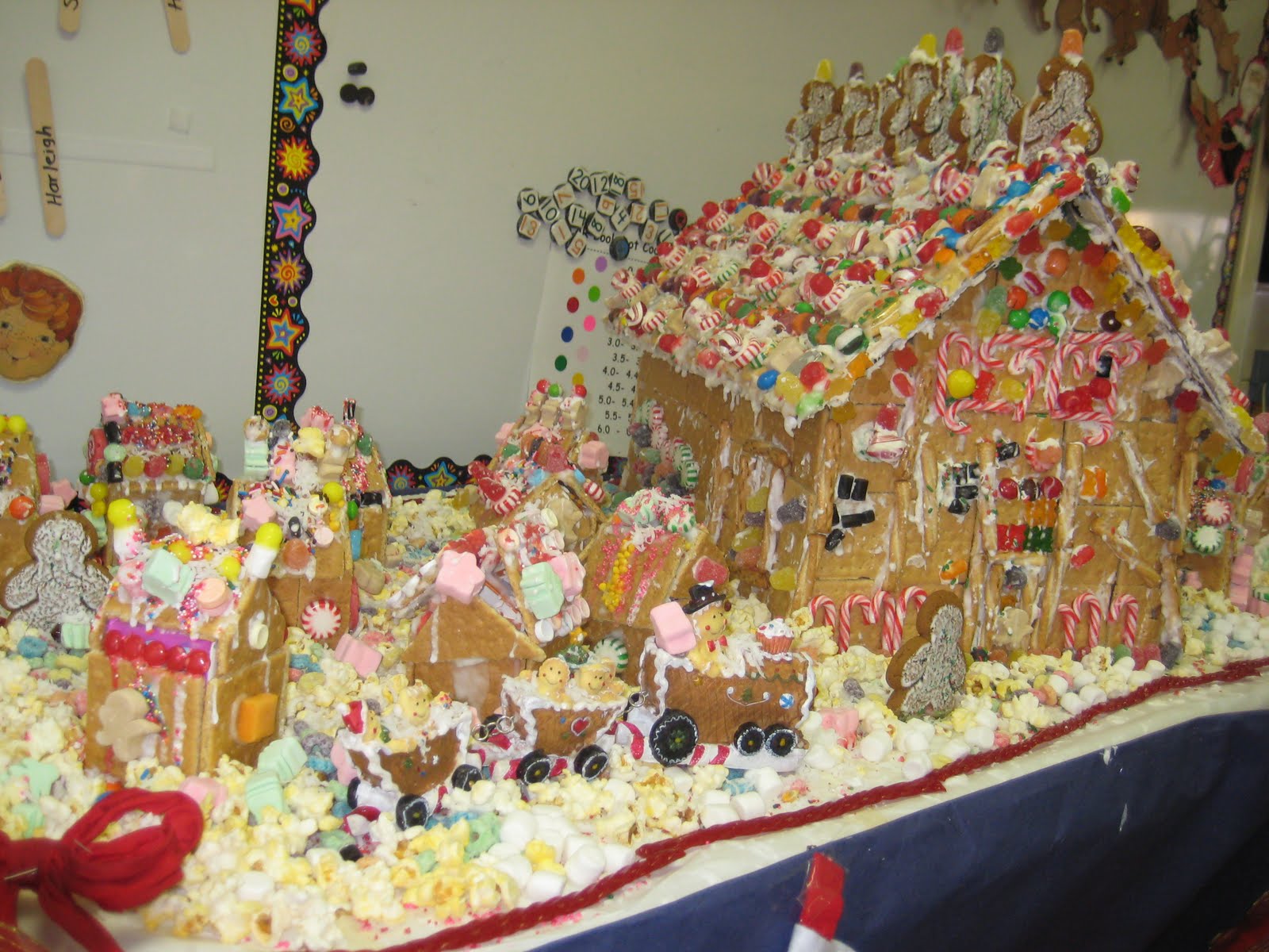 Mrs. Abraham's Class: Display of Our Gingerbread Village/ Christmas 2010