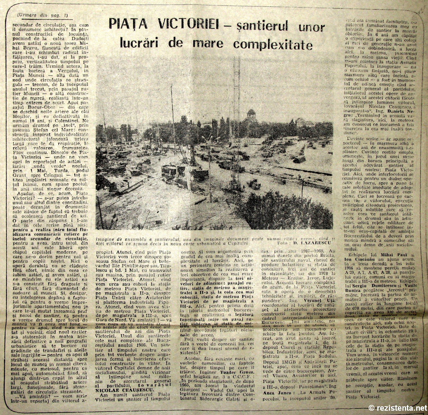 Piata Victoriei: santierul timpului nostru - Bucurestii Vechi si Noi