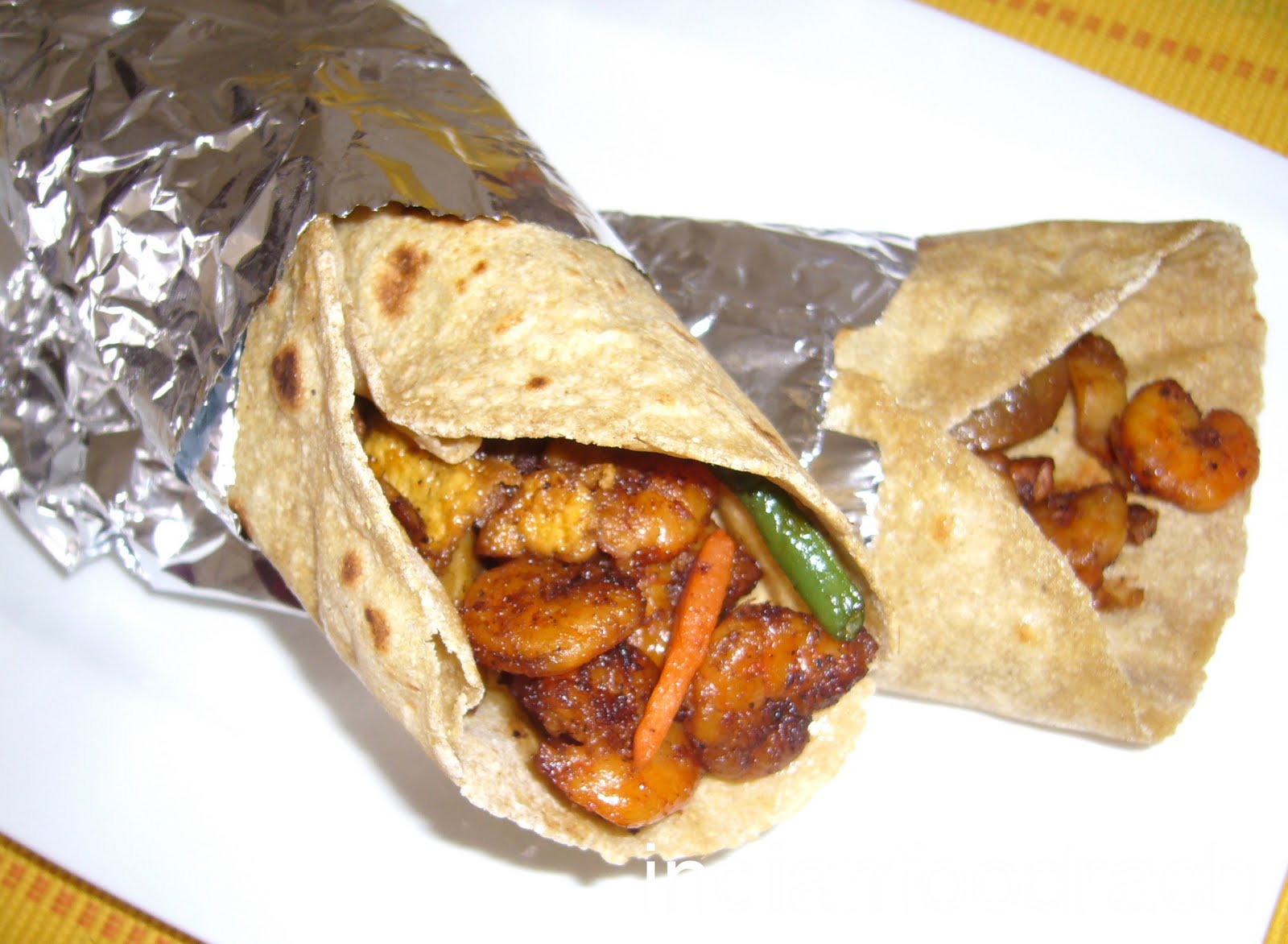 INDIAN FOOD: Chappathi wraps (Cocktail filling)