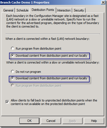ConfigMgr: Configuring SCCM and Branch Cache