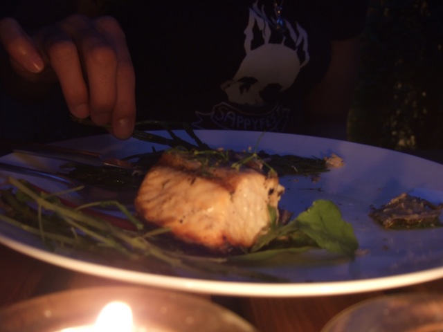 Grilled Salmon with Sandfire Greens | Rachelle Eats Food