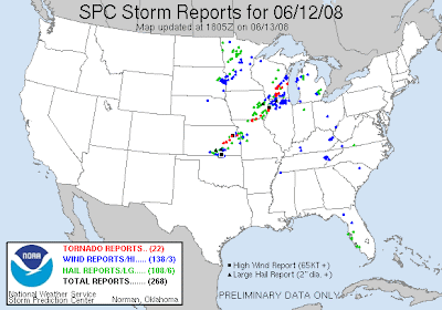 Capt. Spaulding's World: NWS-SPC Storm Report Map Images June 11-12