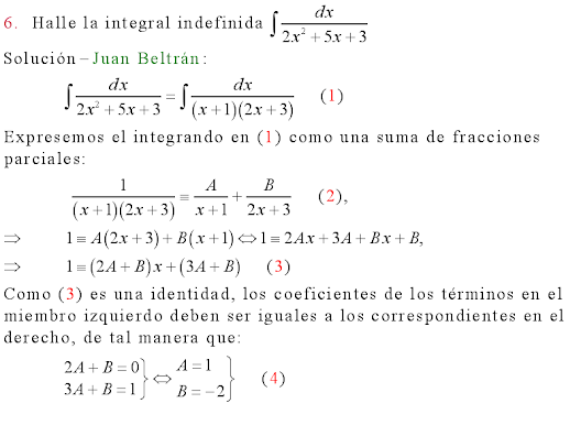 Cálculo21: Integral indefinida. Fracción propia de polinomios ...