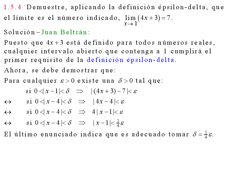 Cálculo21: Demostración de un límite aplicando la definición épsilon-delta