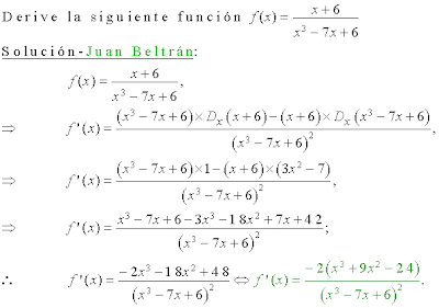 Cálculo21: Derivada de una función racional (cociente de dos funciones ...