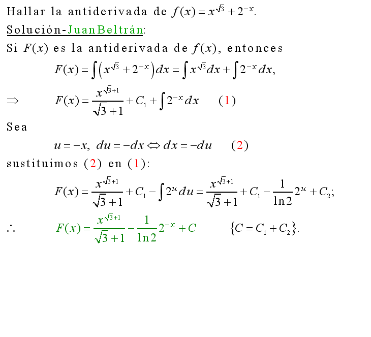 Cálculo21: Integracion directa