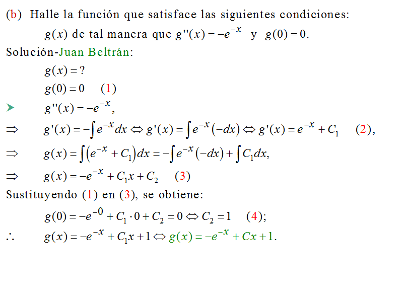 Cálculo21: Obtención de la función primitiva a partir de la segunda ...