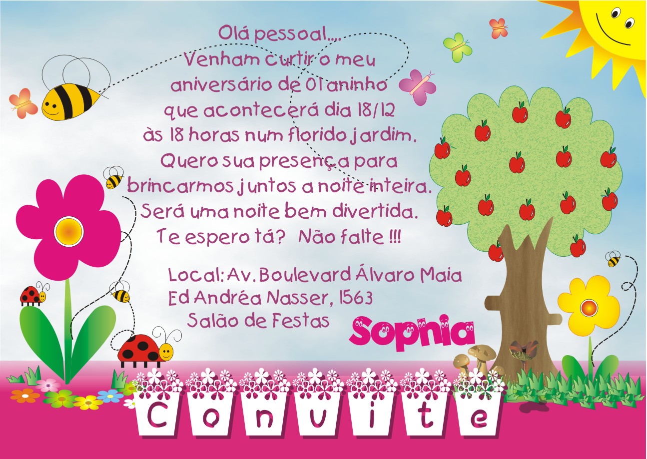 Art'Syl Design Gráfico: Convites para Aniversário Infantil