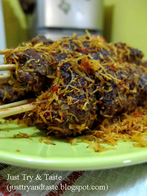 Resep Sate Hati Ampela Ayam Bumbu Serundeng | Just Try & Taste