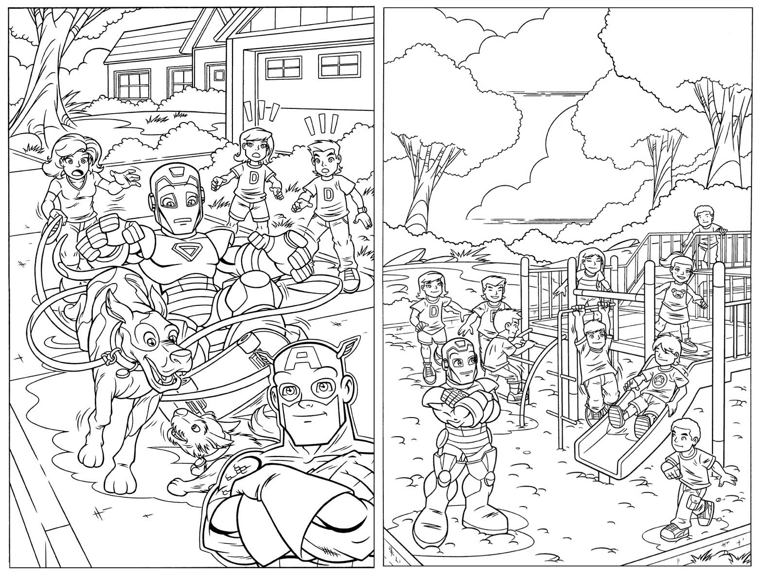 Free superhero squad coloring pages