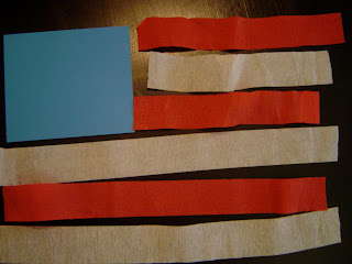 School Time Adventures: American Flag: streamers, contact paper and a ...