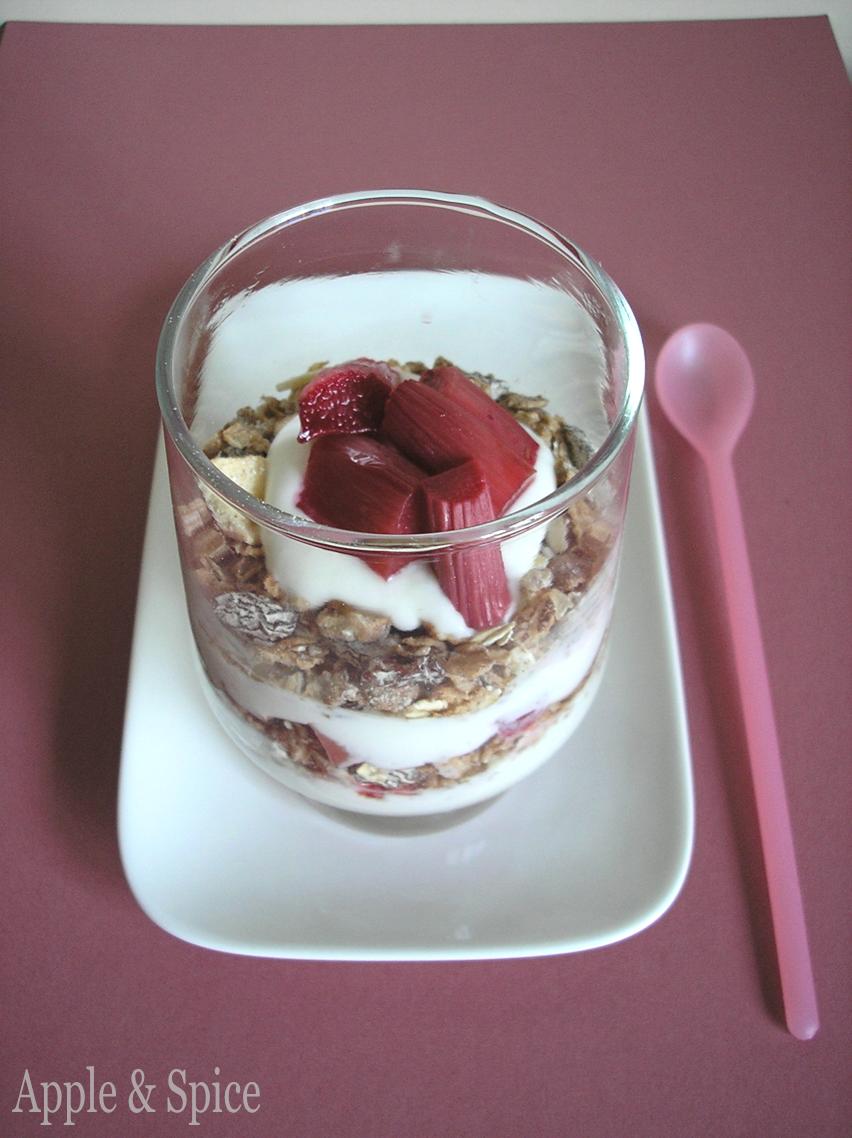 Apple & Spice: Rhubarb & Rosewater Breakfast Sundae