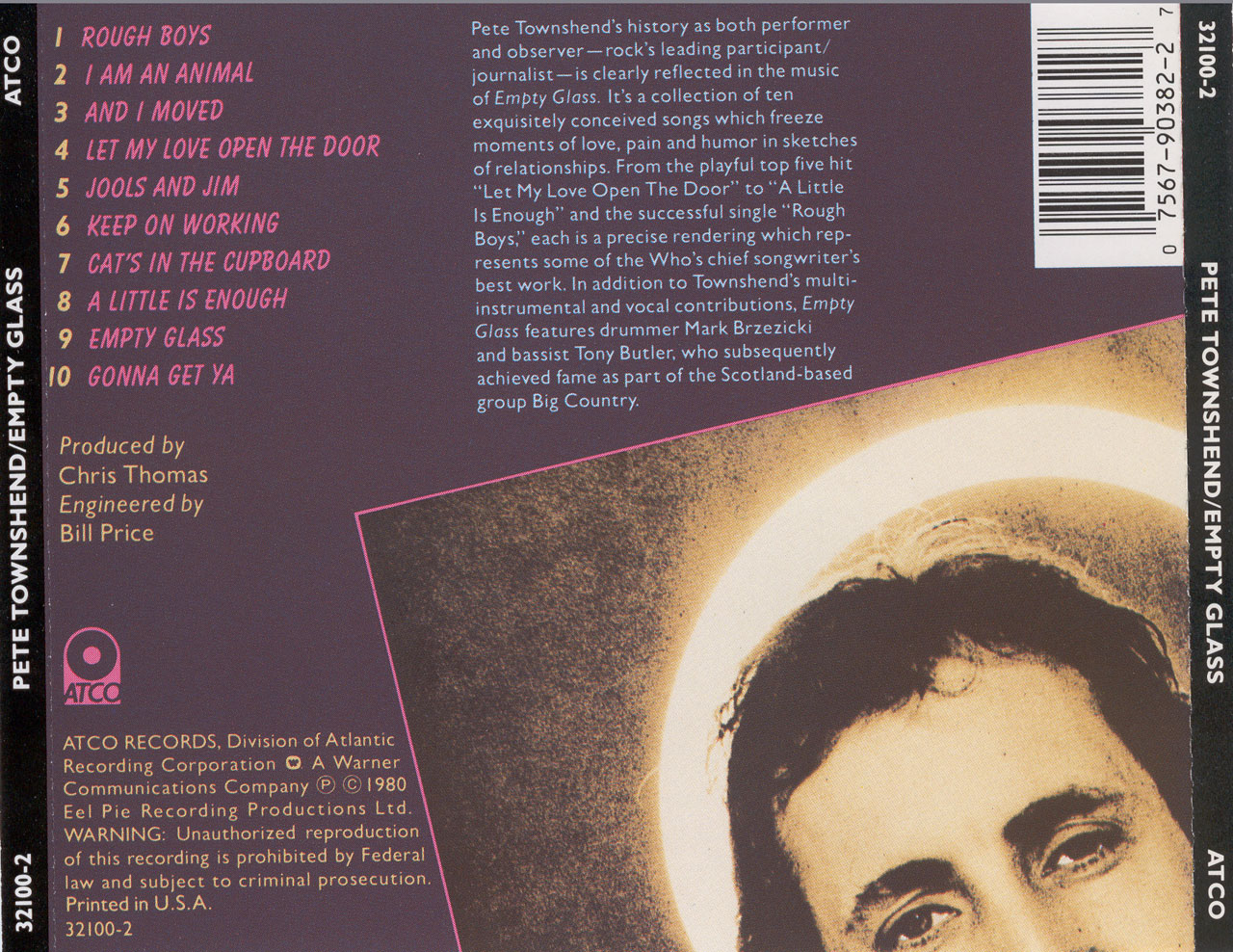 Musicotherapia: Pete Townshend - Empty Glass (1980)