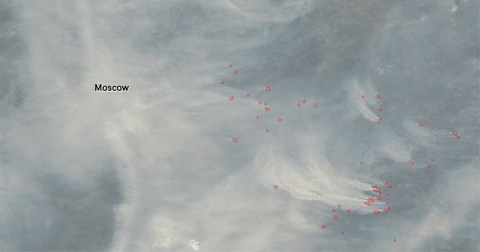 Environment and Geology: Heat wave killing people in Russia.