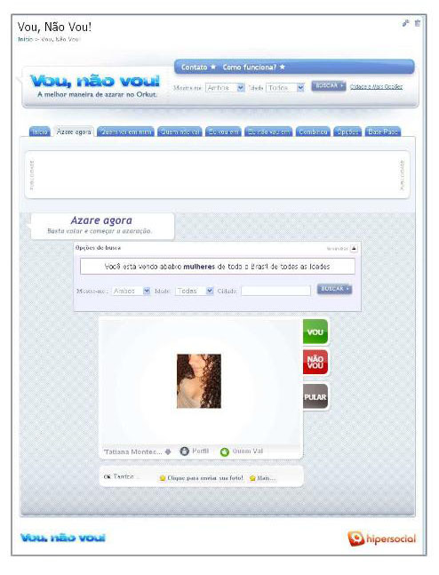 .: Aplicativos Sociais no Orkut - os cinco mais populares