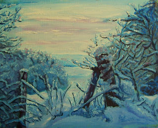 Art Cards: "December Snow" Note Card