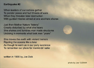Joe's Life Impressions..: My Earthquake Poems ..written 50 yrs ago but ...