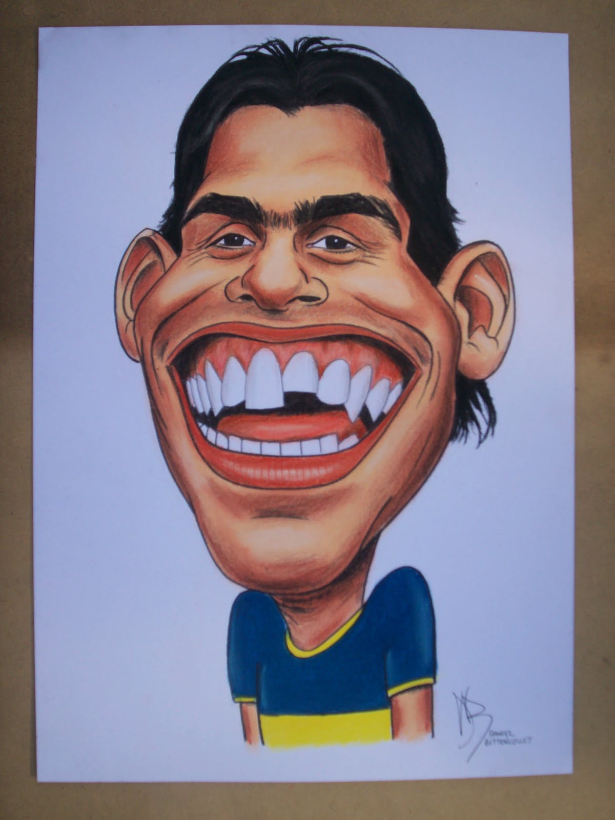 Desafio Zoilo Concha: Tevez por dbcaricaturas