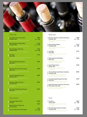 DJV TODAY: Menu en wijnkaart voor restaurant 'Het Tuintje'