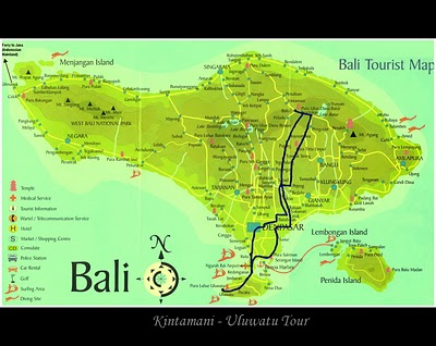 Bali-images: Bali Tours Map : Must See