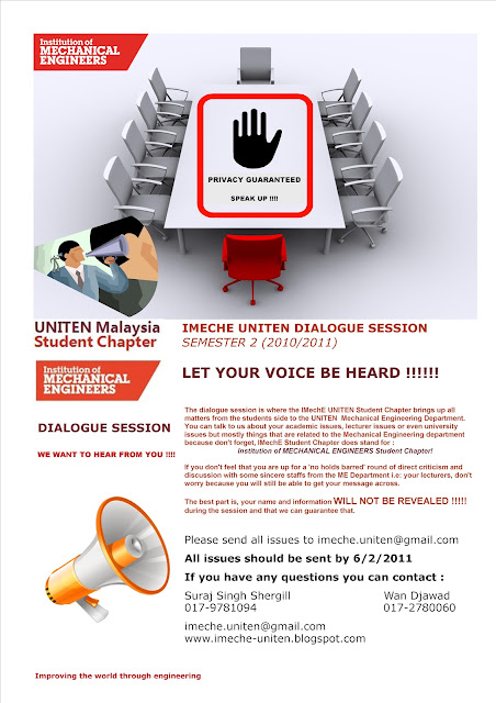 IMechE UNITEN Student Chapter: DEAR STUDENTS, IMECHE UNITEN DIALOGUE ...