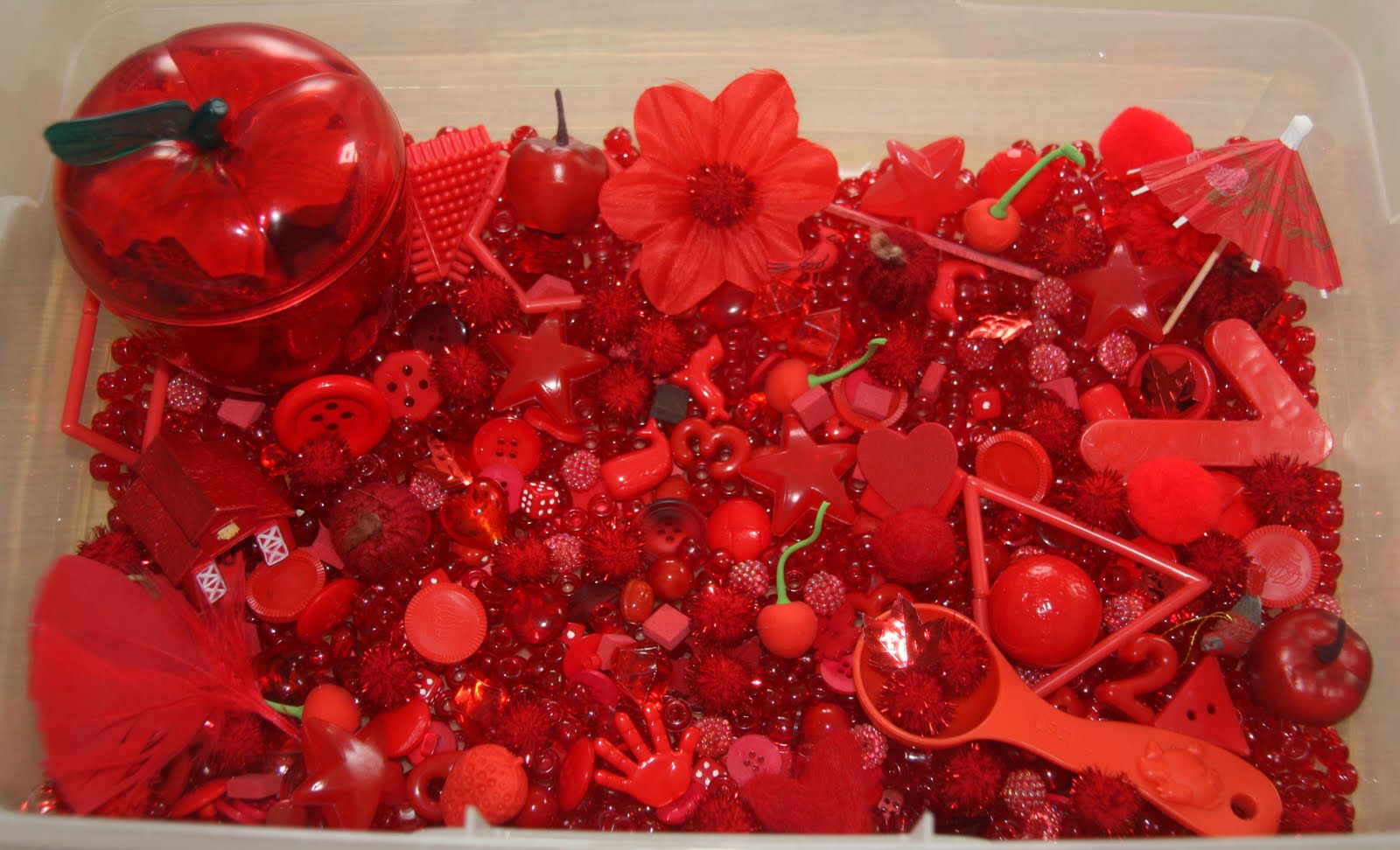 Counting Coconuts: February Sensory Tub & Playdough - Valentines Day