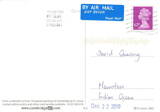 Mauritian Philatelic Blog: Postcard from the University of Cambridge