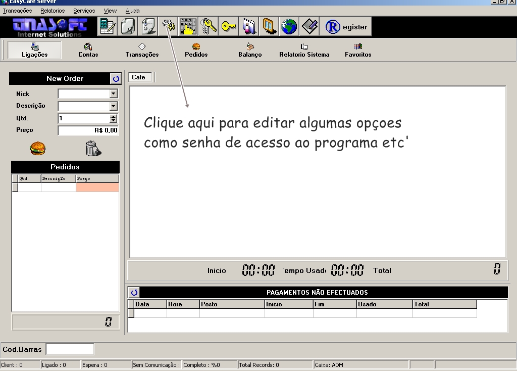 Conhecimento partilhado: Tinasoft Easycafe