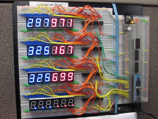 Java Hardware: LED Display Board using the Propeller 8-core processor ...