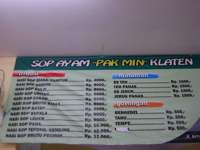 Sop Ayam Pak Min Klaten - kulinerzone