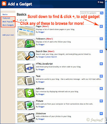 Jacq's Blogger Tips: How to Add Gadgets in Blogger blogspot