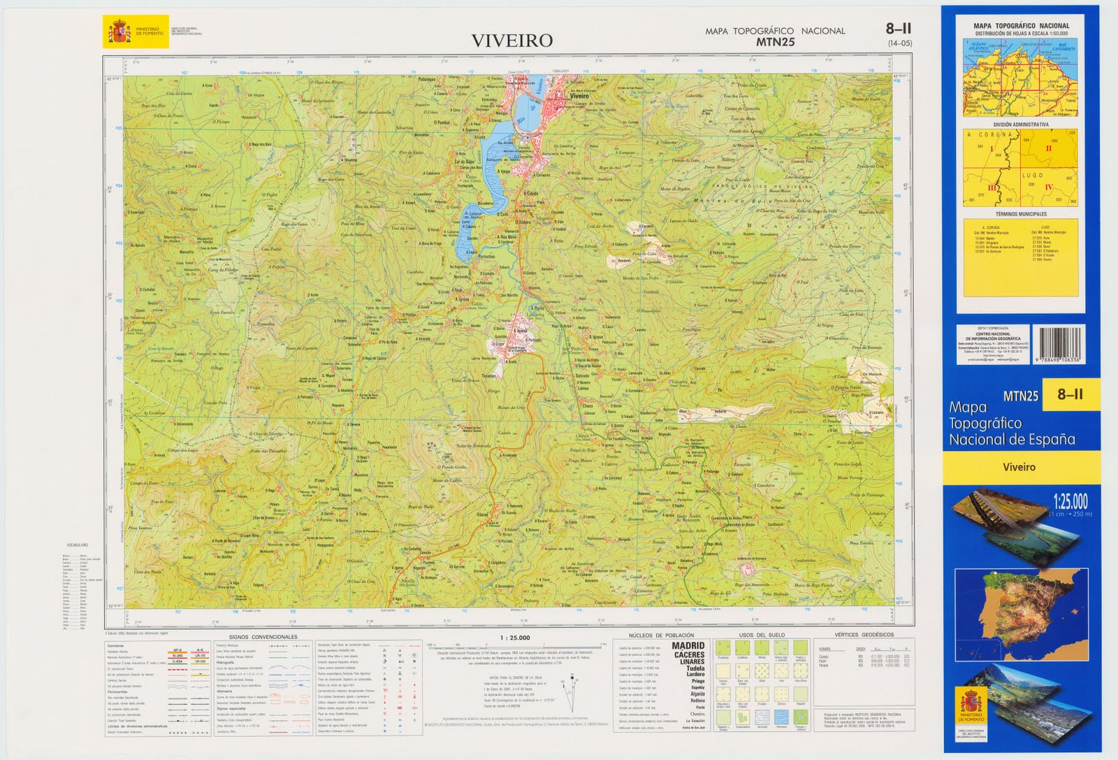 3º eso ccss: Mapa Viveiro 1:25000