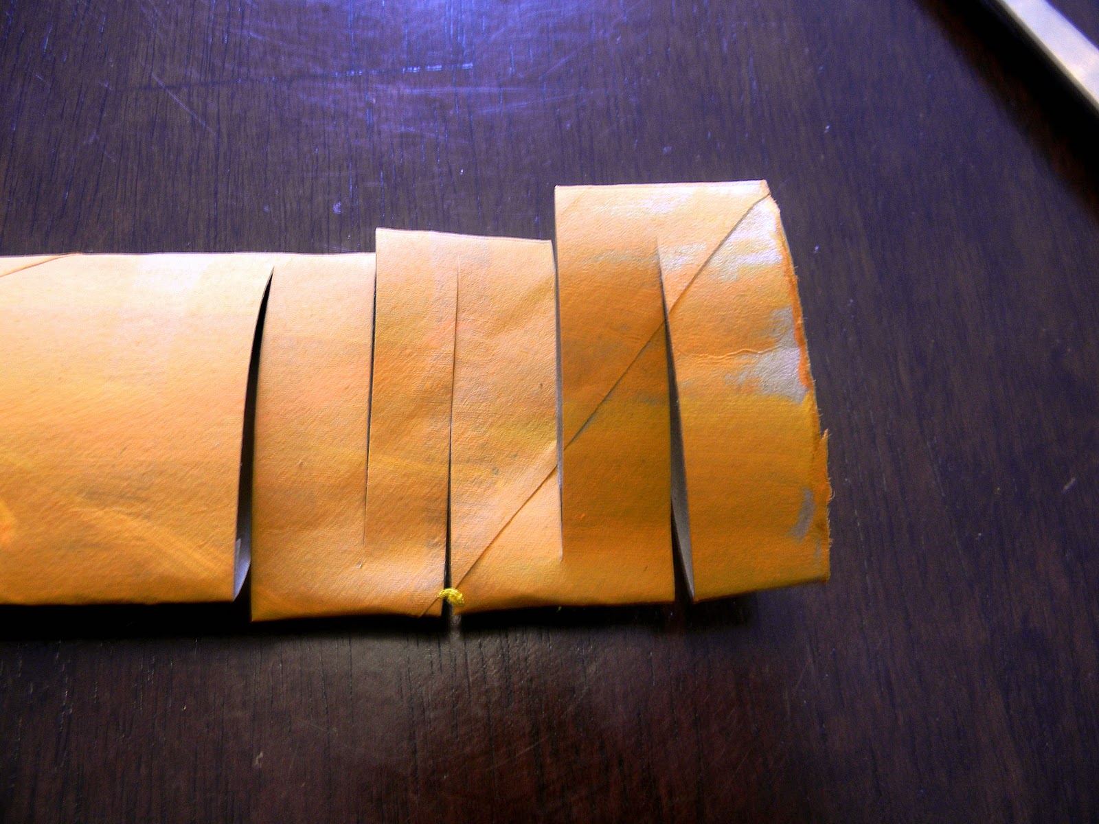 and cut slits 3/4 of the way through them all down the sides ...