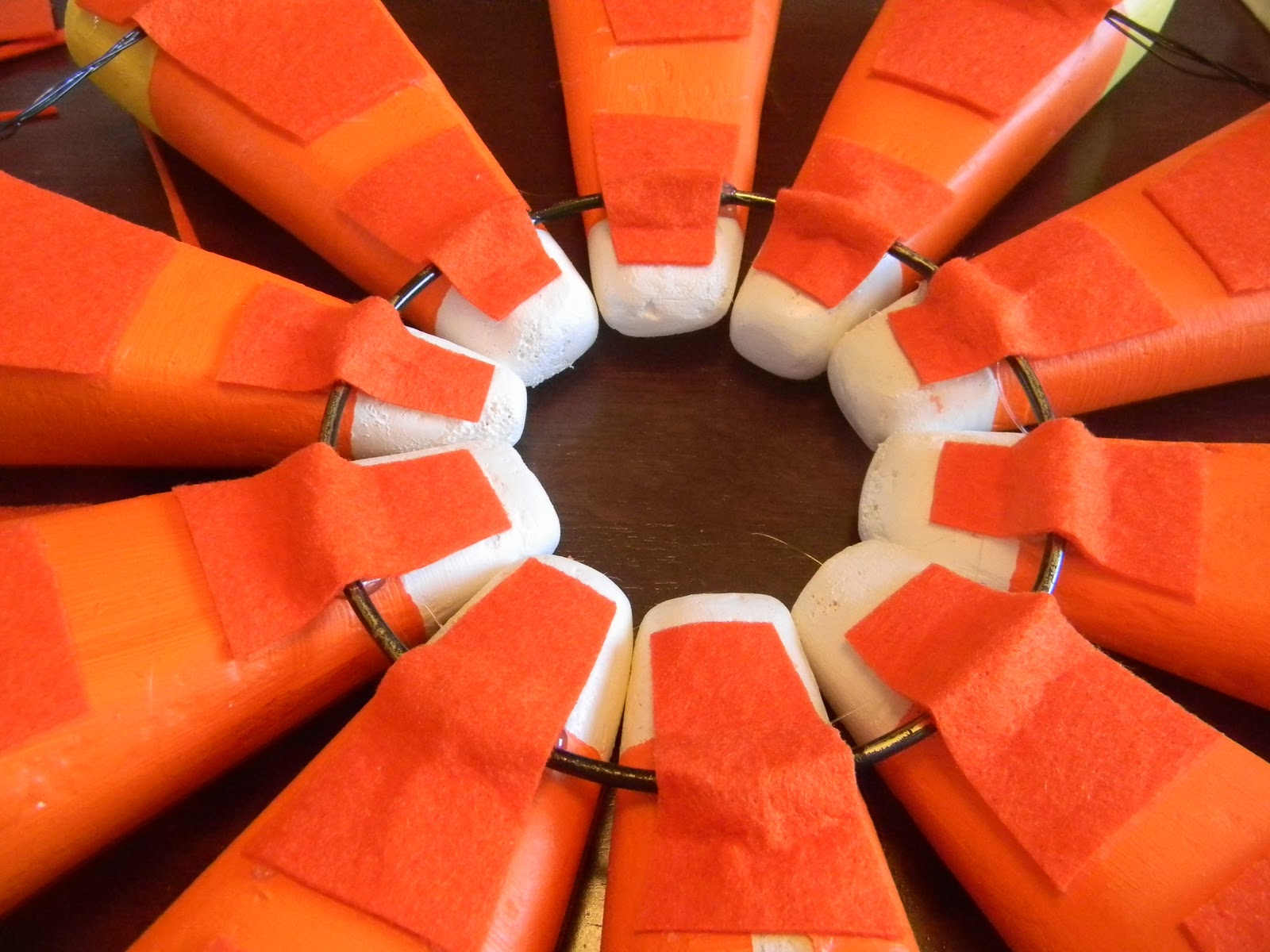 Do this for each candy corn.