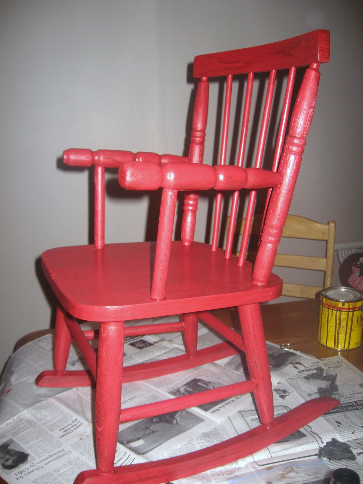 Rural Grace: The Little Red Rocking Chair
