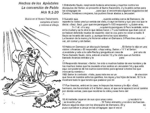 PEQUES Y PECAS...: CONVERSIÓN DE PABLO.