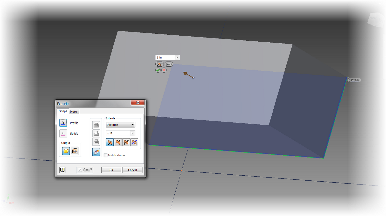 Profile can be selected in one pick