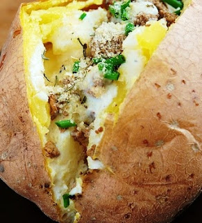 Sandra's Alaska Recipes: SANDRA'S QUICKER FLAVORFUL BAKED POTATOES