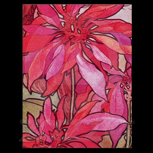 Imagina on Zazzle: Alphonse Mucha Poinsettias Christmas Postcard Post Cards