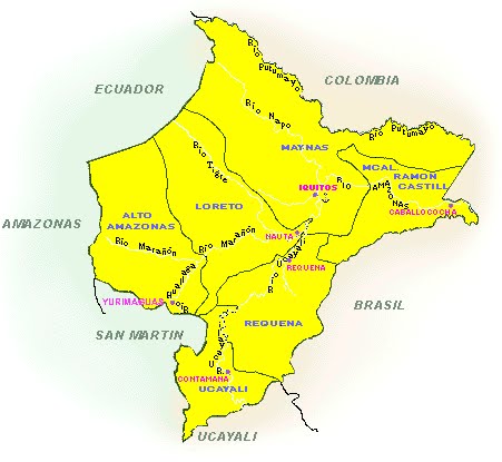 ***EL HERMOSO DEPARTAMENTO DE LORETO**: 2.UBICACION GEOGRAFICA