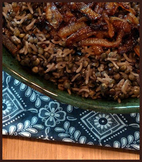 Shining Spoon: Mujadarrah: Lentils, Rice, and Onions