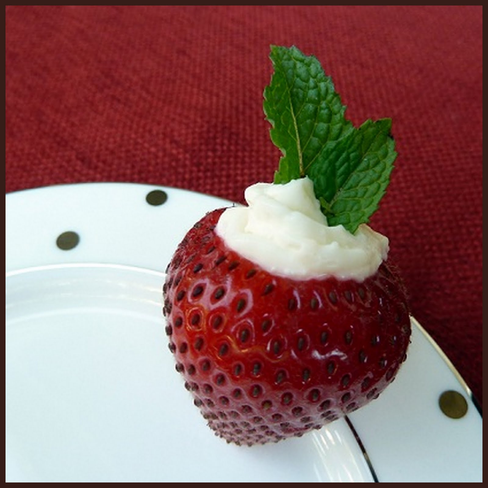 Shining Spoon: Stuffed Strawberries with Mint