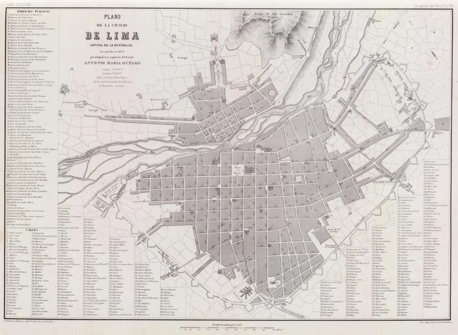 Planos de Lima Antigua: Plano de la Ciudad de Lima capital de la ...