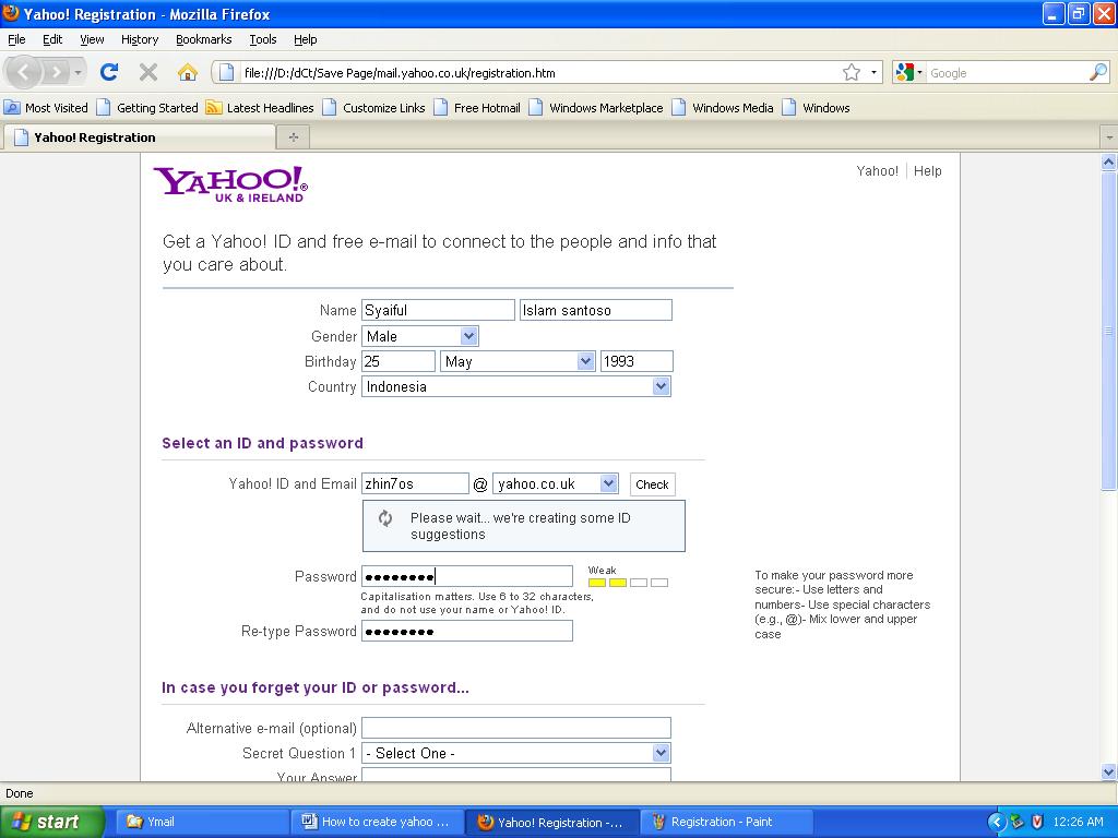 All About The Green World...: How to Create Yahoo! Mail Account