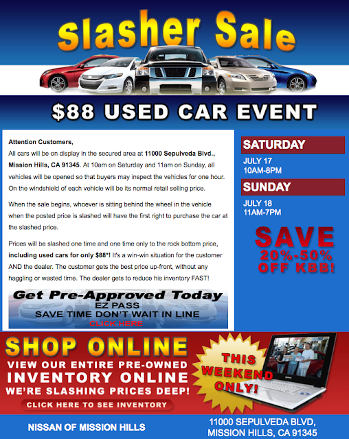 Used Cars For Sale: Nissan Of Mission Hills Slasher Sale