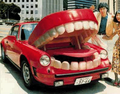 Car With Smiling Teeth - Funny Picture | Simkinswest