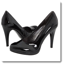 Black Patent PU Nine West Rocha Pump