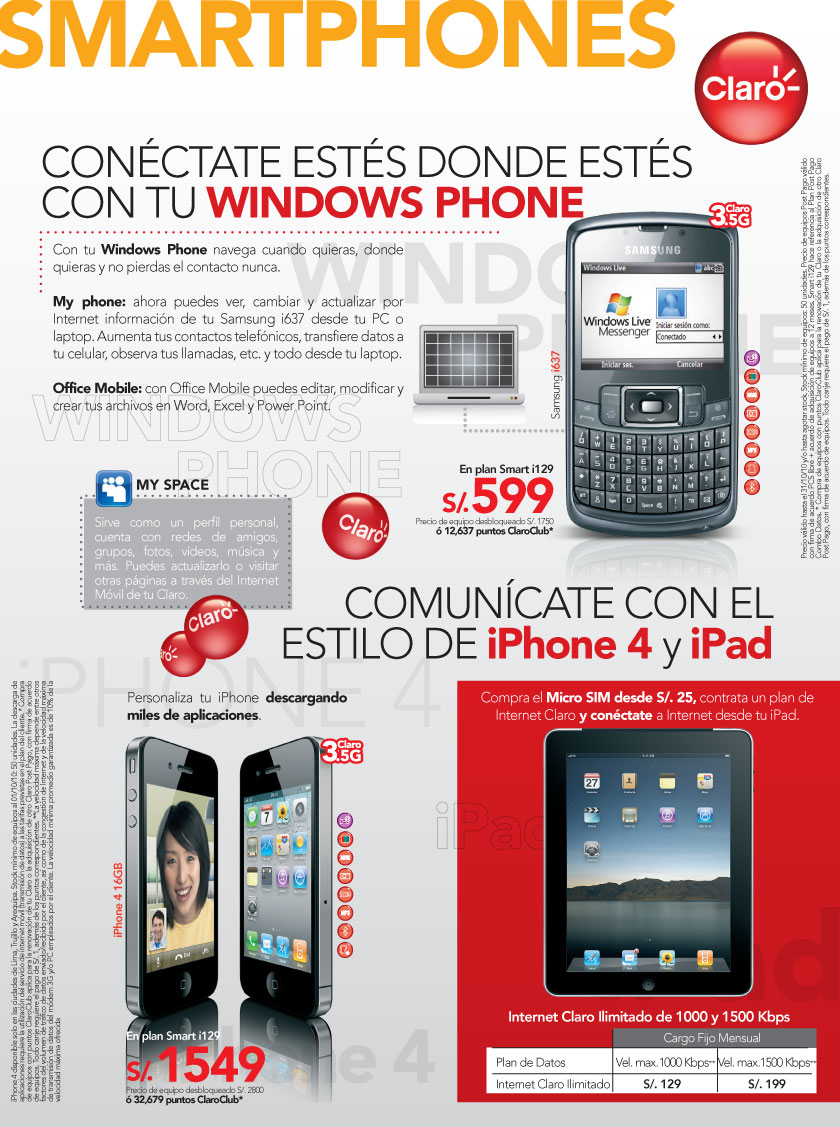 CLARO QUE TIENES MAS: Catálogo Claro Octubre 2010
