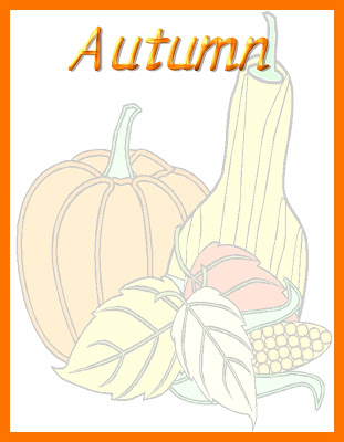 Debbie's Resource Cupboard: Autumn writing frame